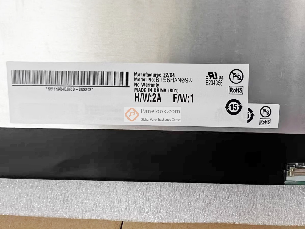 AUO B156HAN09.0 HW2A Overview - Panelook.com