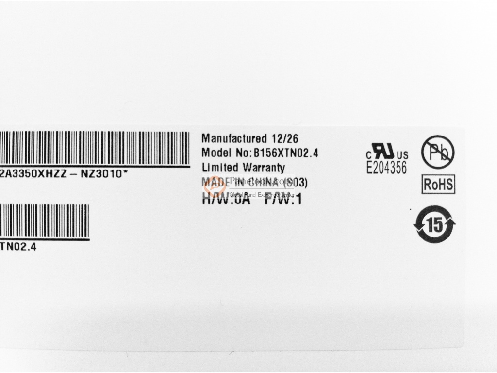 AUO B156XTN02.4 Overview - Panelook.com