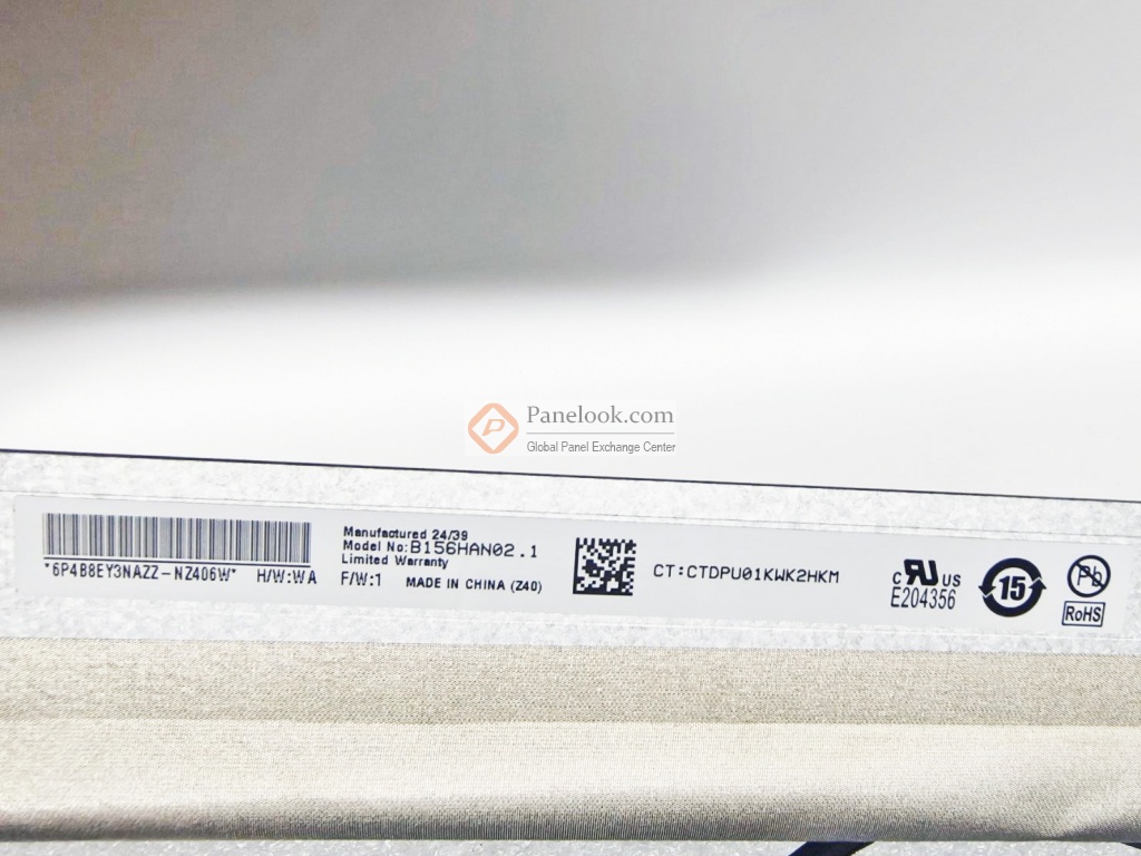 AUO B156HAN02.1 HWWA Overview - Panelook.com