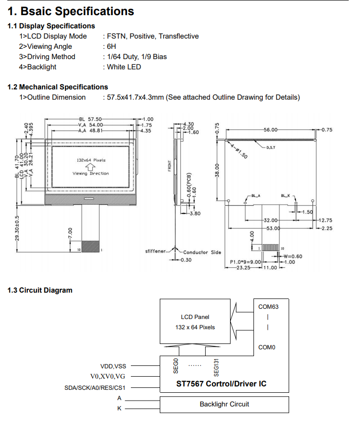 HTM13264C01A-SPI "Implementation of FSTN Dot Matrix Screen with SPI ...