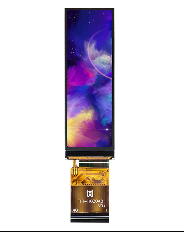 TFT-H030A8ZCISTKN40 3.0 Inch IPS 268x800 Wide Temperature TFT Display ...