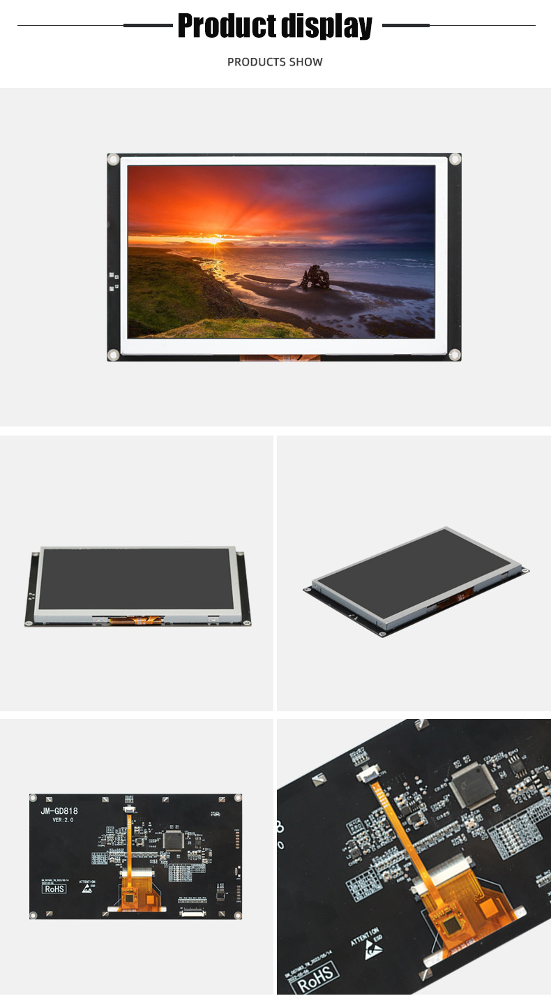 GL070DFB-P500 7-inch LCD color screen 800×480 resolution 50pin RGB ...