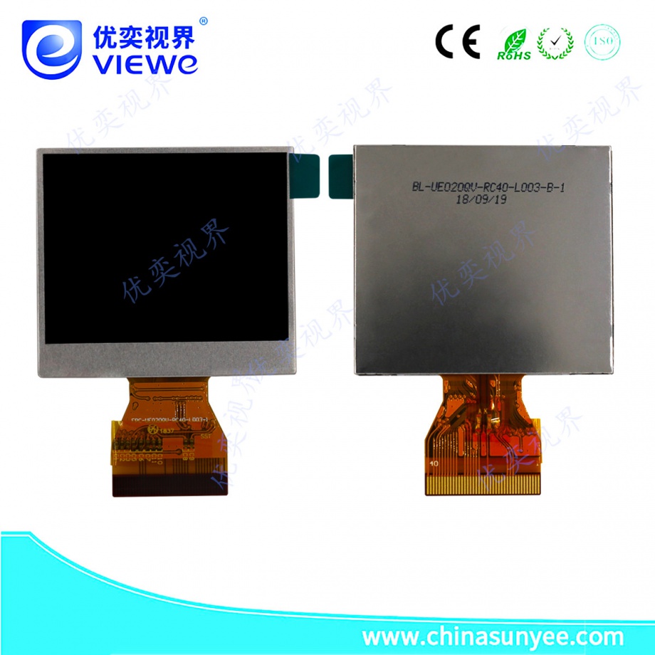 UE020QV-RB40-L009A 2.0 inch small size LCD 500 brightness resolution ...