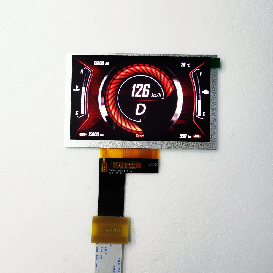TXW500094S2 5.0 inch 800*480 1500cd/m2 IPS TFT motorcycle instrument ...