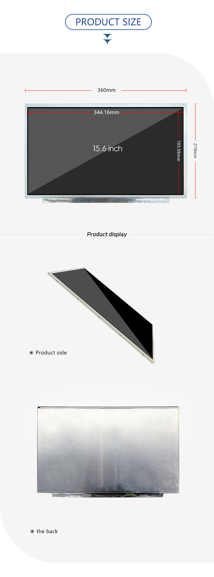 TXW156005N0 15.6-inch 1920 * 1080 IPS HD bright wide color gamut 1000cd/m ² Brightness ...