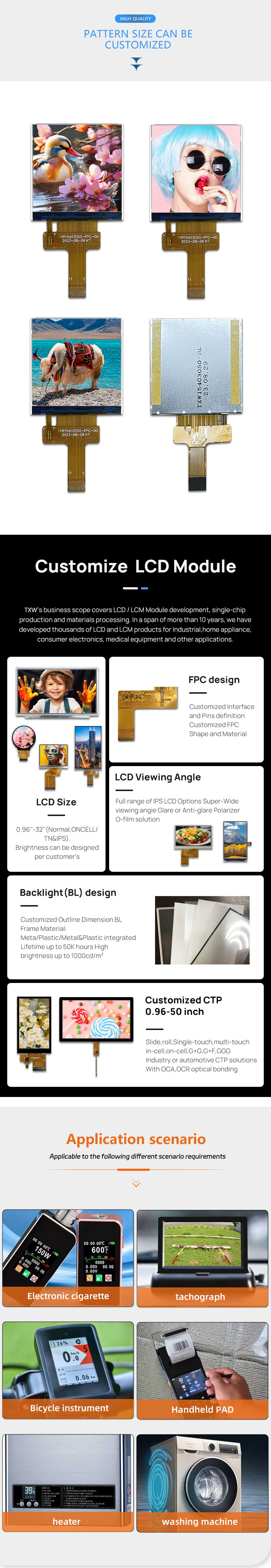 TXW154030S0 1.54 inch 240*240 square TFT LCD display, 20 pins SPI 4 BIT ...