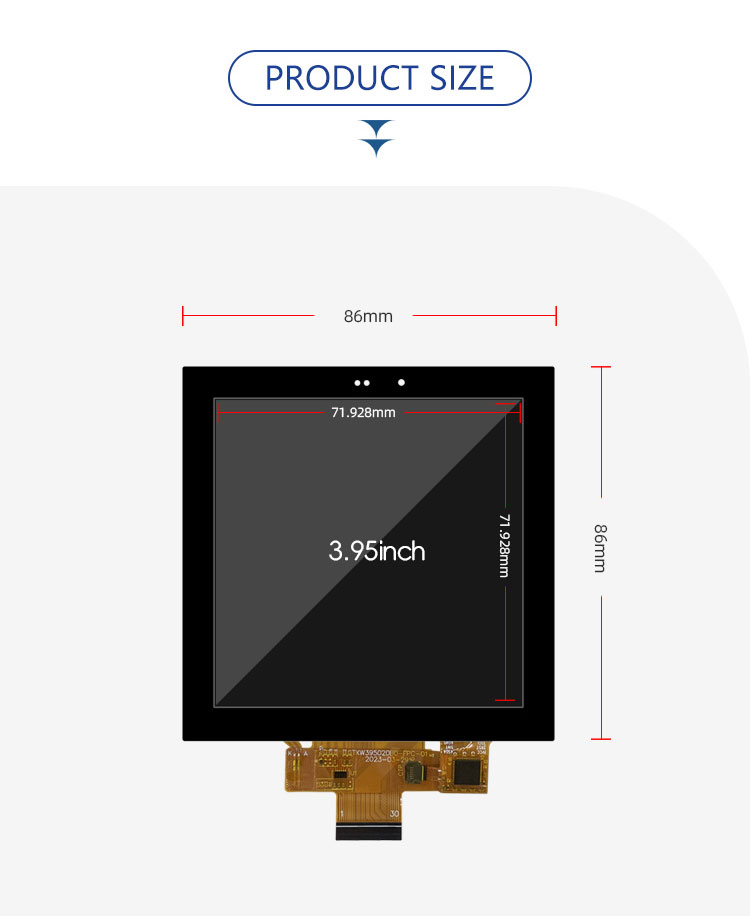 TXW395020B0-CTP 4.0 inch 86 box square LCD display screen 86 box smart ...