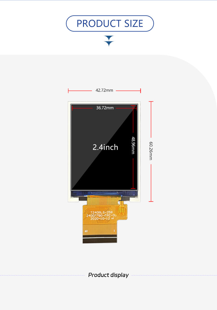 TXW240077B0 2.4-inch 240 * 320 high gloss 800cd/m ² Brightness LCD ...