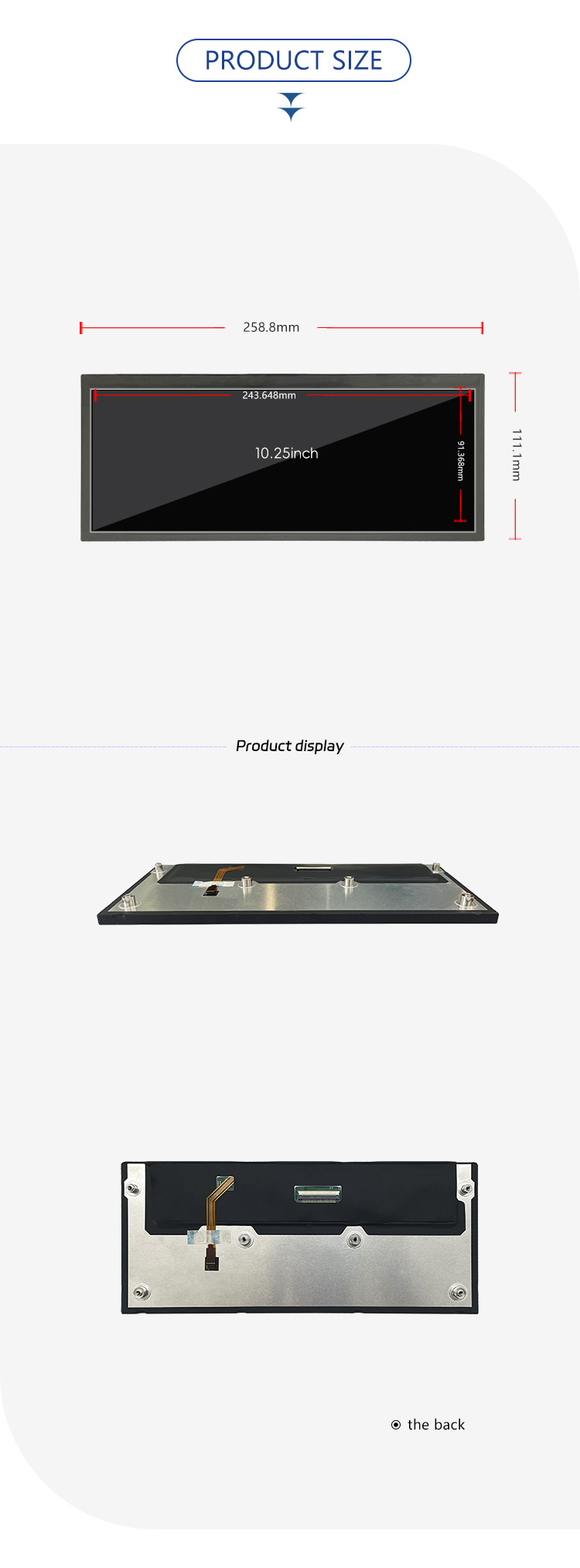 TXW103002S0 10.25-inch 1920 * 720 LVDS BIT brightness 1000cd/m ² TFT ...