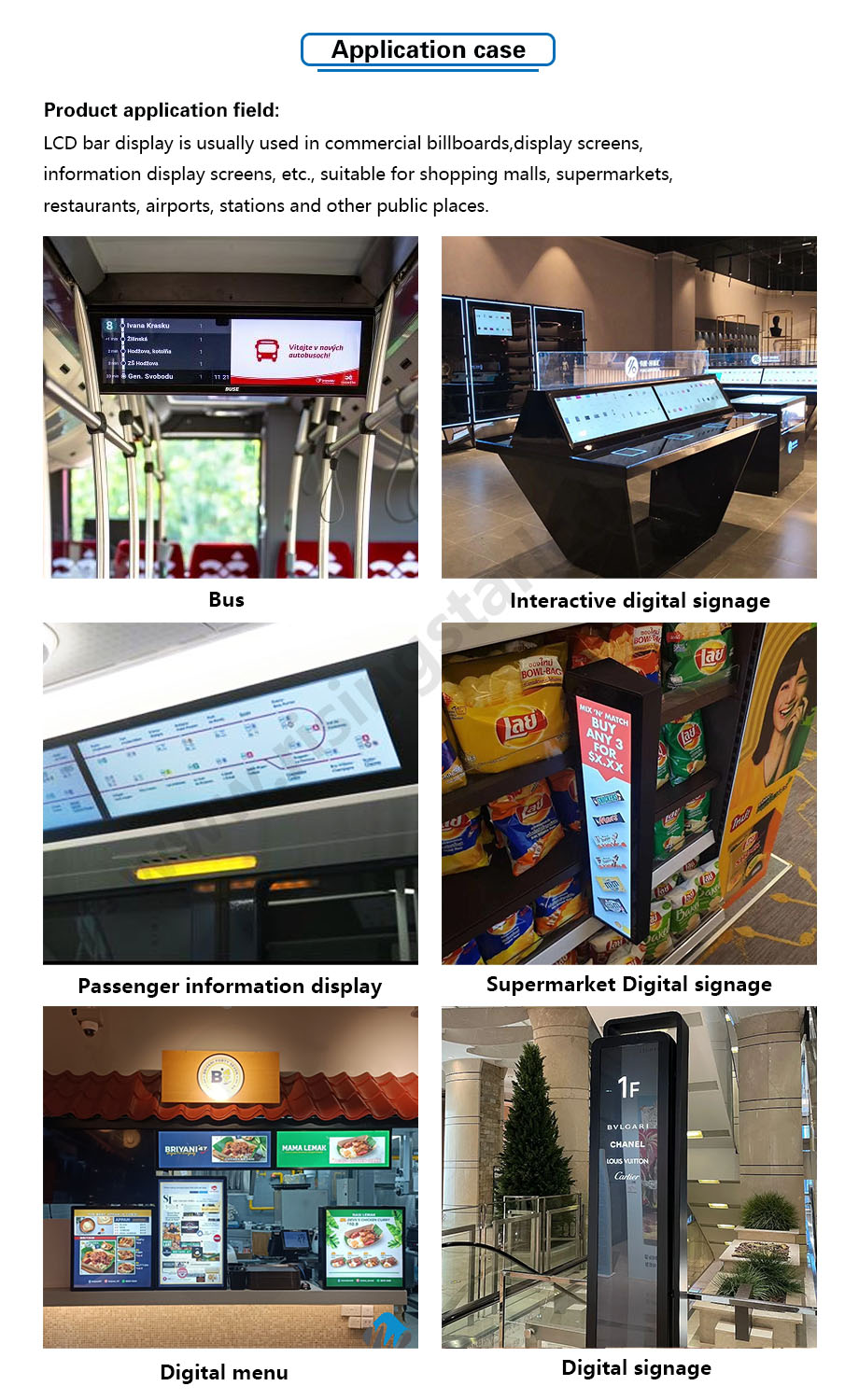 RS376ENT-ND10 Passenger Information Display Solution 37.6" 1000 Nits ...