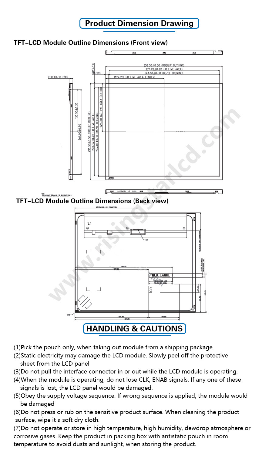 RS170ETN-GE15 17-inch 1500 nits High Brightness LCD Display Module ...