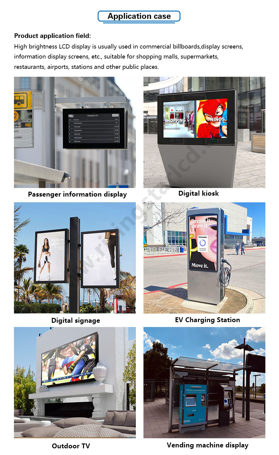 RS430HVN-ND12 43 inch 1200 nits Ultra High Brightness TFT LCD Display ...