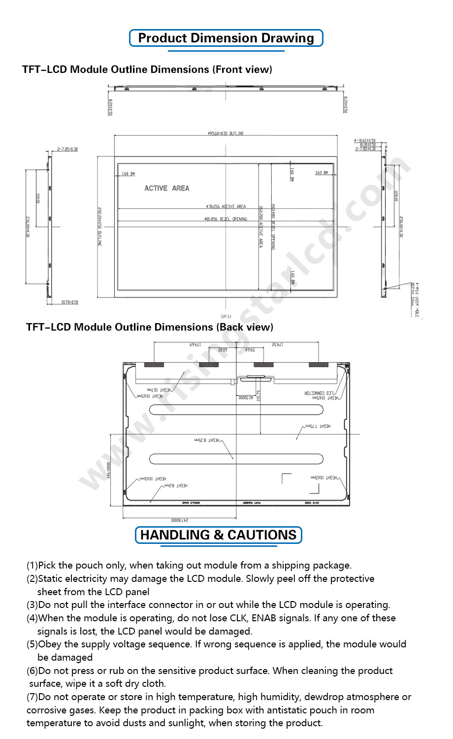 RS2151B0-NE10 RISINGSTAR 1000 nits High Brightness LCD Display Module ...