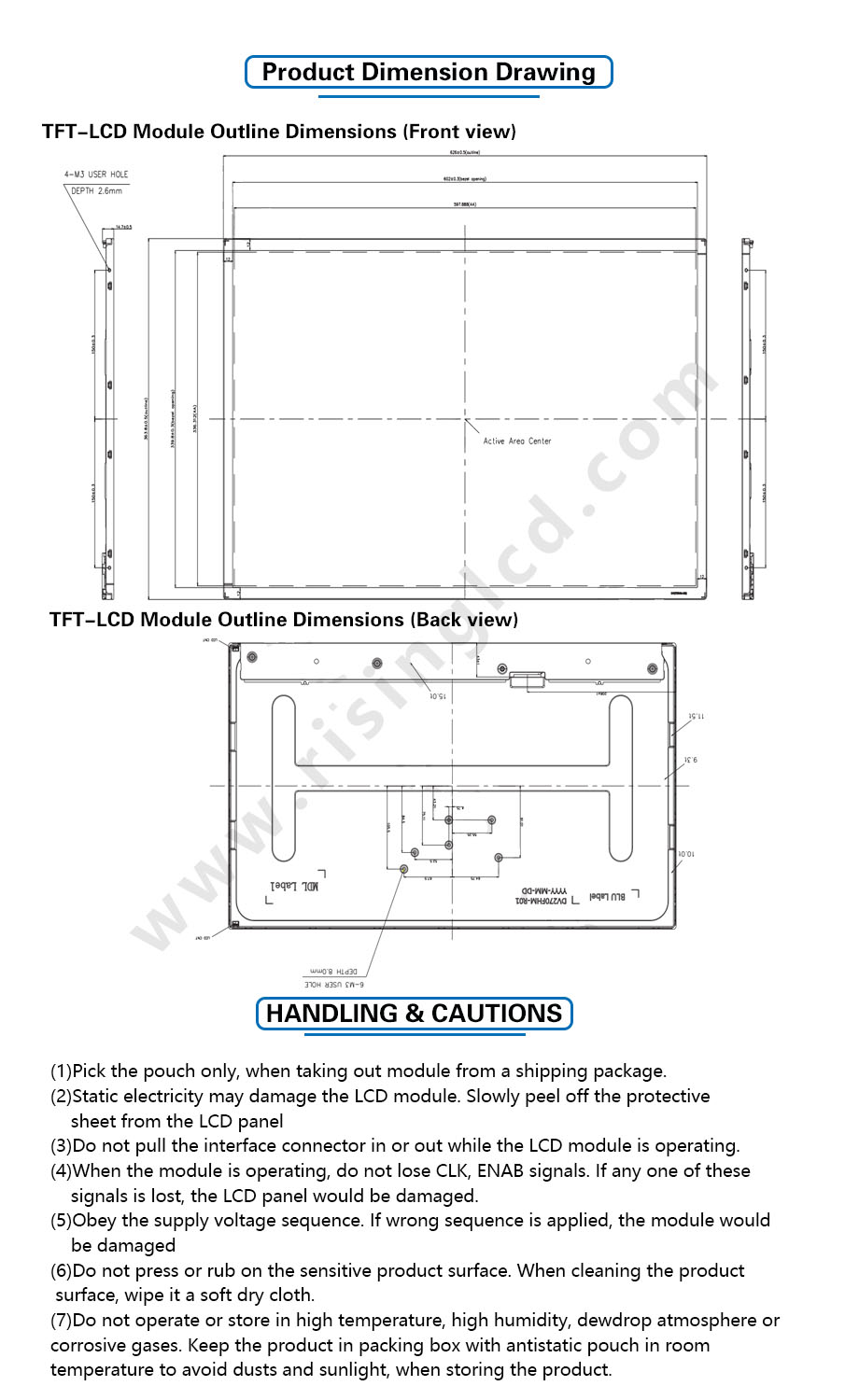 RS270FHM-GE07 27 inch 700 nits High Brightness LCD Display Module ...