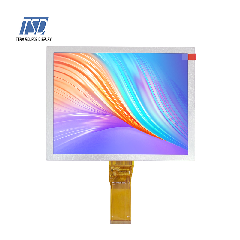 TST080SVBH-15B 8 Inch Color TFT LCD Panel 800*600 Resolution With TTL ...