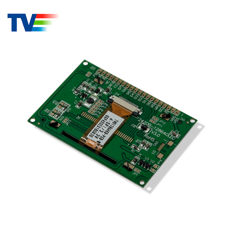TVO12864KB-PCB 2.4 Inch 128x64 Monochrome OLED Display with PCB ...