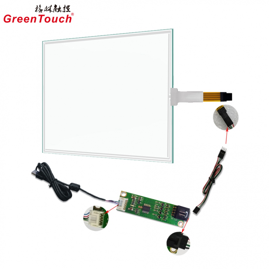 GT-4W-17.0A-1 17 inch, 4-wire resistive touch screen, 5:4, usb/rs232 ...