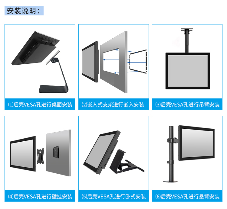 GT-TM-0702C 7-inch 16:9 small size open capacitive touch display, 1024 ...