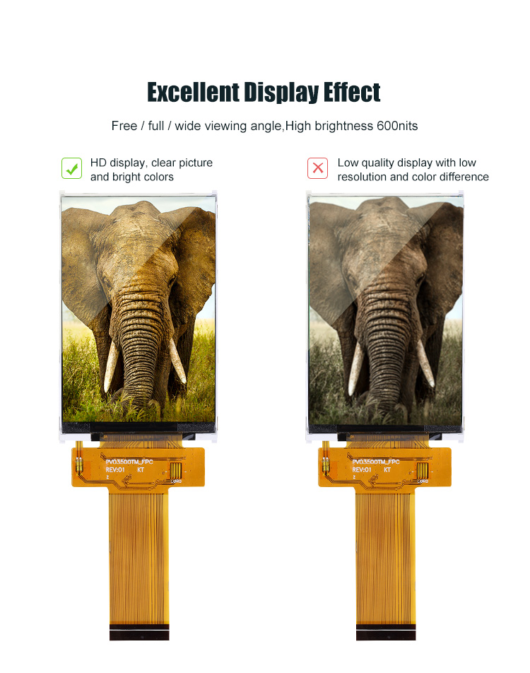 PV0355B7Z0 3.5inch Portrait Screen, HVGA display, 2000nits, High ...