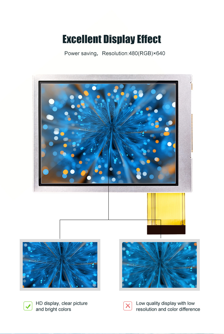 PV03502LZR40D 3.5inch Portrait Screen, 480x640, RGB Interface, HX8363A ...
