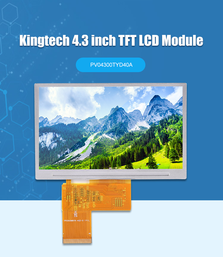 PV04300TYD40A-R 4.3inch Portrait Screen, 480x272(WQVGA), RGB interface ...
