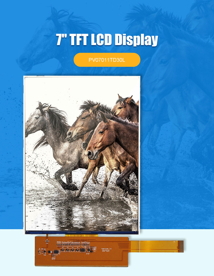 PV07011TD30L 7inch Protrain Screen, 800x1280, MIPI-4 Lanes Interface, 24 LEDs, Free/All/Wide ...