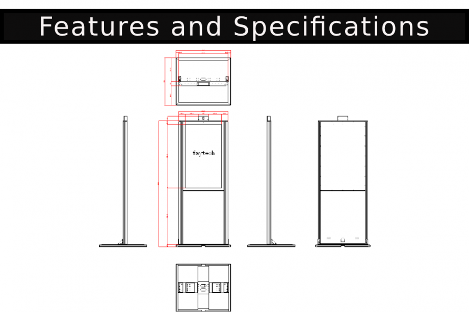 FT43TMKCAPOB faytech 43inch Capacitive Touch Monitor Kiosk Optically ...