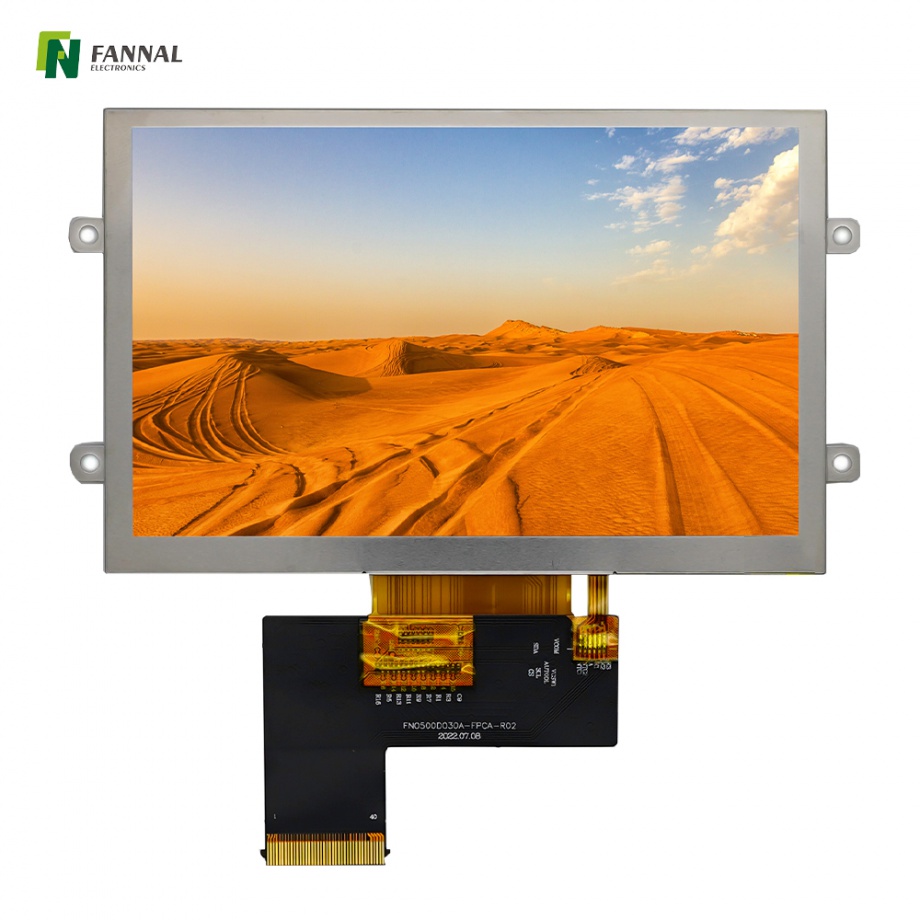 FN0500D030A 5-inch TFT LCD, 800x480, IPS LCD, 1000cd/m², 40PINS, RGB | FANNAL Electronics Co., Ltd.