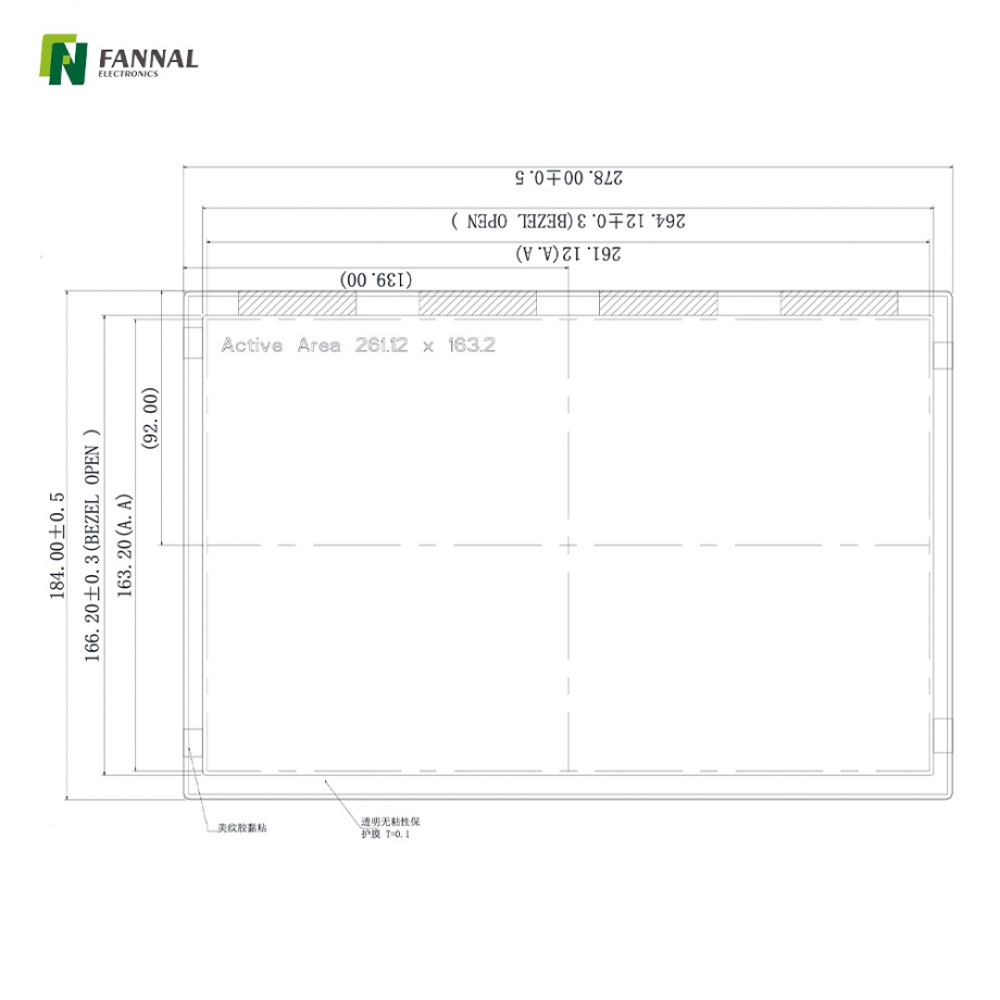 FN1210C001A 11.6 -inch Industrial TFT LCD Resolution 1280x800 ...