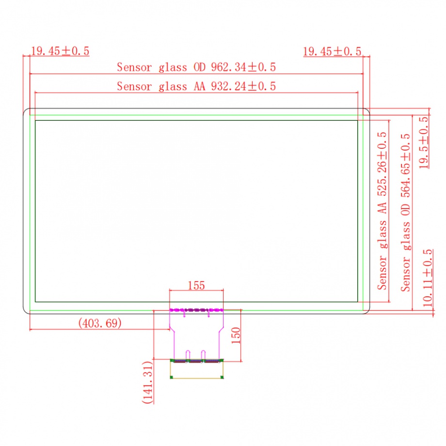 EG-42-001-V2 42 inch Capacitive touch screen LCD monitors with USB ...