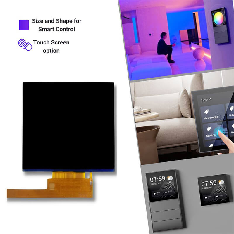 TTS395HSS-03 3.95 inch IPS Display Square TFT LCD 480x480 MIPI Interface for Smart Control Panel ...