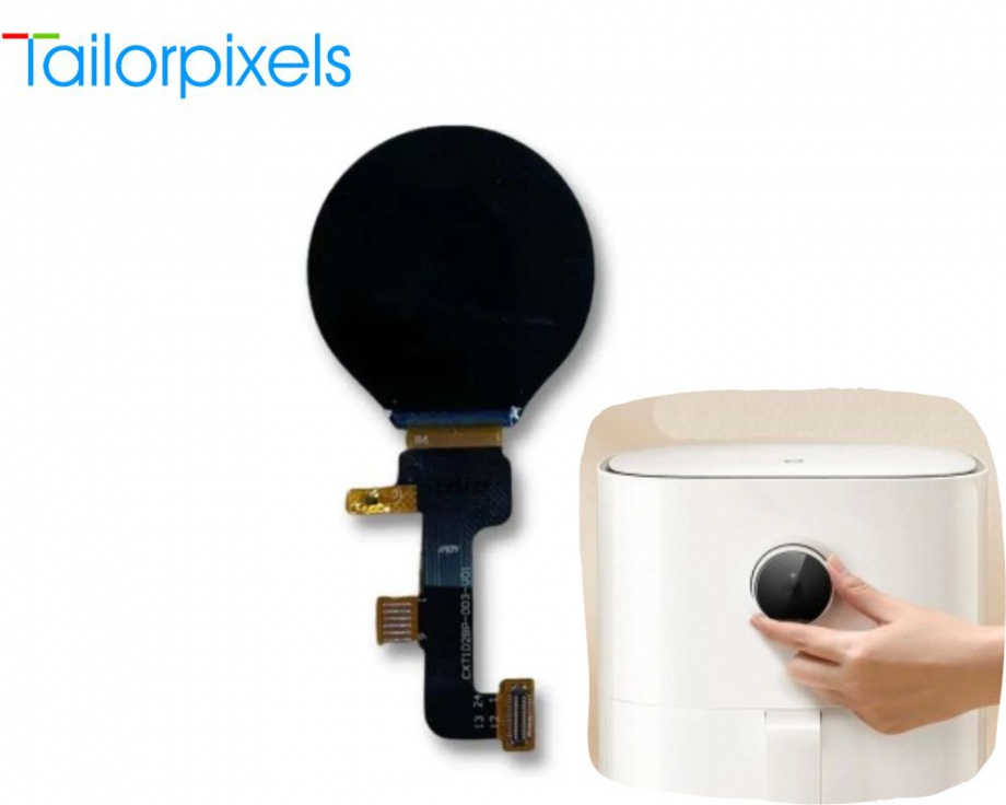 TTH012BRV-01 1.2 inch Circular Display, TFT IPS LCD, MCU Interface ...