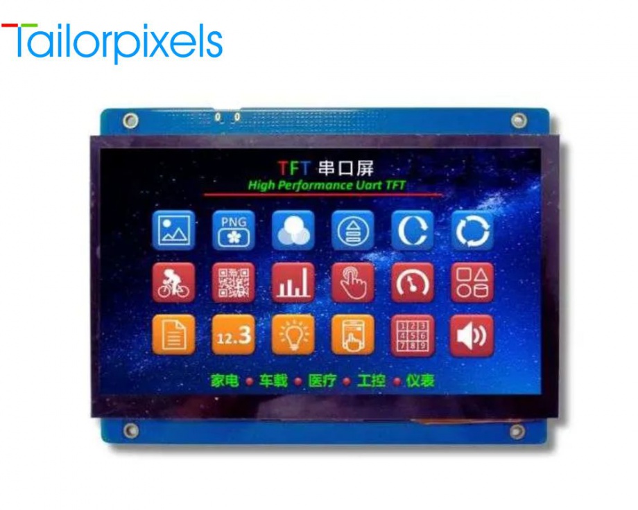 TBZ070N800480-01 7.0-inch UART TFT Module, Smart Display Module, TFT LCD, TN LCD, High ...