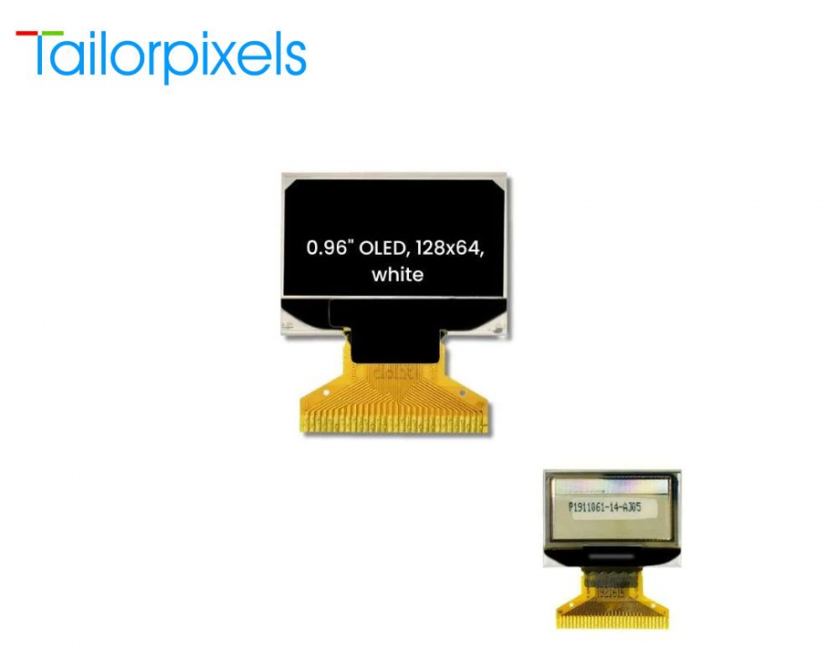 TOX096KSWEG01 0.96 Inch OLED, PMOLED, 128×64, White, I2C/SPI/MCU ...