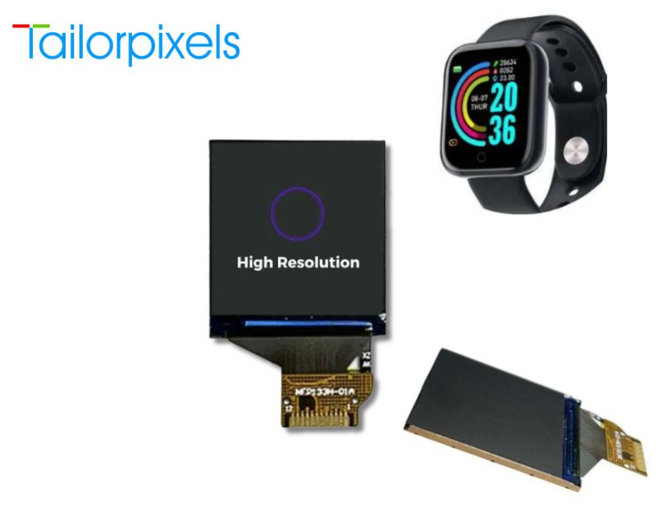 TTH130BSS-01 1.3 inch Square Display, IPS LCD, TFT Display, SPI Interface, 240×240 Pixels ...