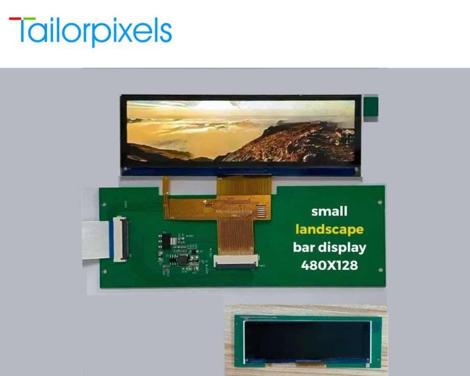 TTH392BHV-01 3.92" IPS TFT, Bar LCD, Lanscape Display, MCU/SPI/QSPI ...