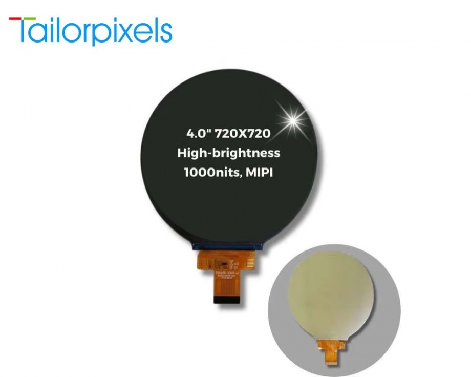 TTG040XRE-02 4-inch Round LCD Module, High Brightness, with HDMI option ...