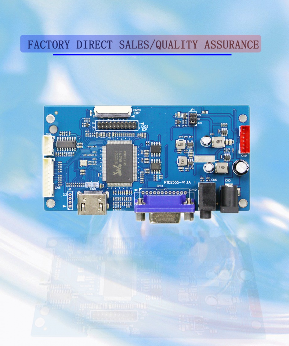 RTD2555-V1.1A driver board support 1Lane and 2Lanes eDP LCD panel with ...