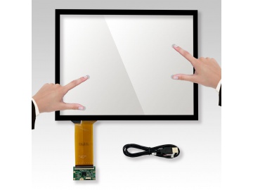 B150PBU-E03 15" PCAP Touch, G/G Structure, EETI IC, COB Type, USB / I2C Interface, Multi-Touch ...