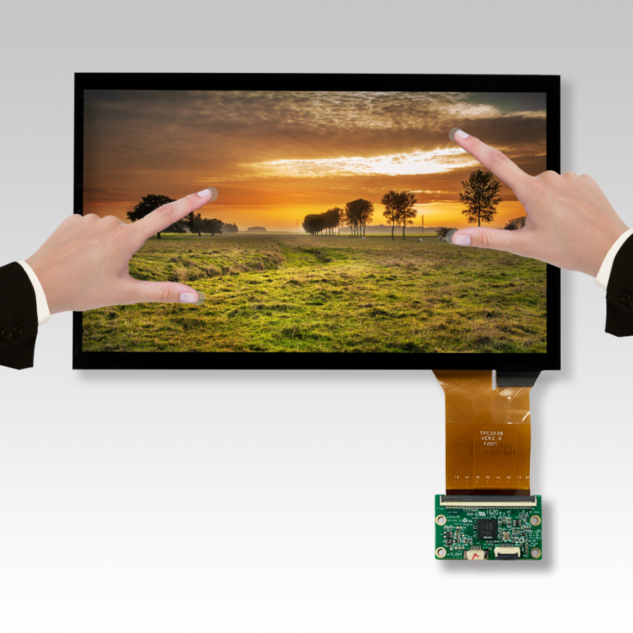 F101PET-T21 10.1"PCAP Touch Display, 1024x600, 250nits, B/L 15Khr, LVDS ...