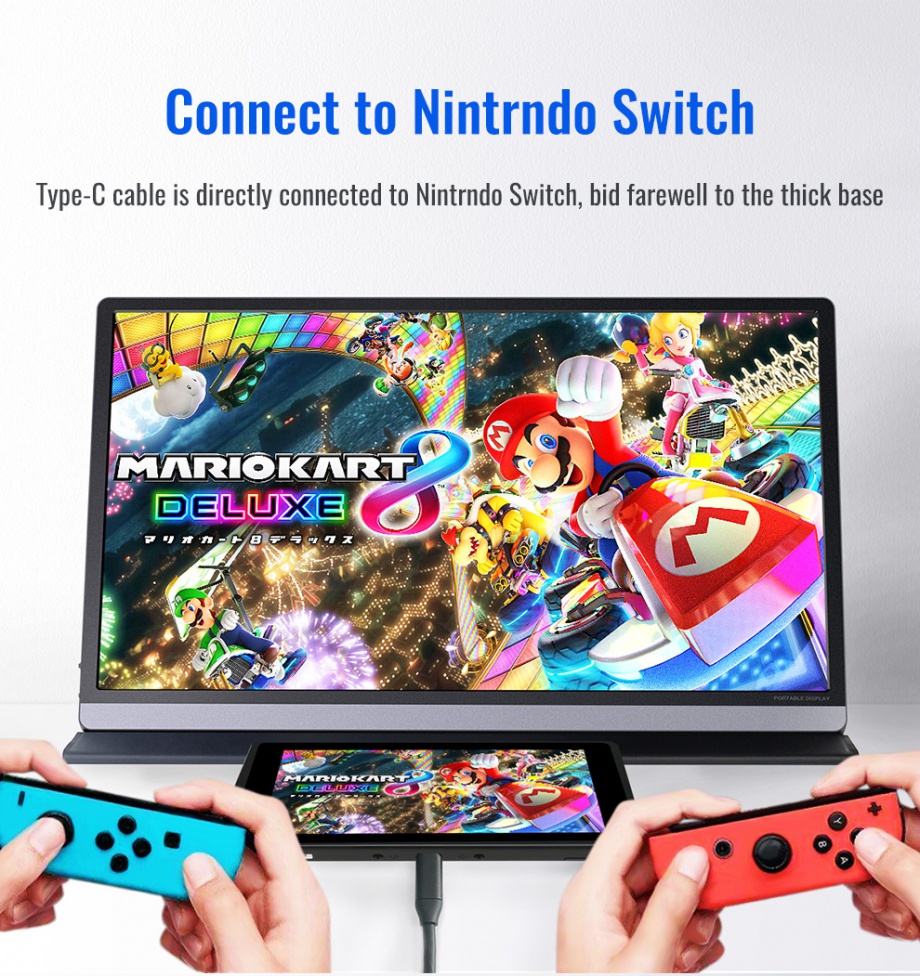 156UC-4K Portable monitor, 15.6-inch 4K portable monitor, Type-C one ...