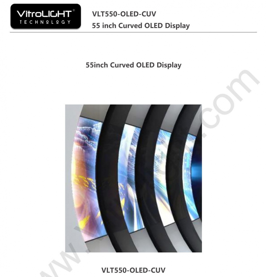 VLT550-OLED-CUV 55inch FHD OLED Curved panel LCD Display Flexibility ...