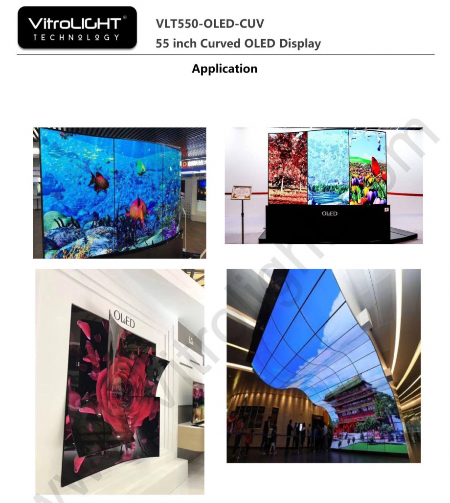 VLT550-OLED-CUV 55inch FHD OLED Curved panel LCD Display Flexibility ...
